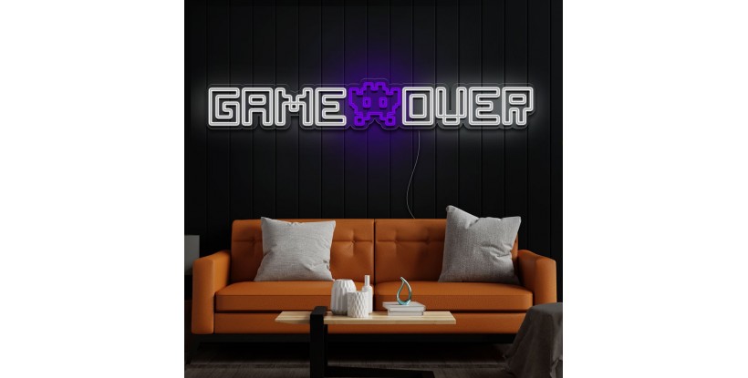 Néon led Game Over - Enseigneplus