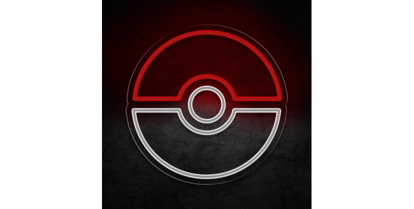Néon pokeball - Enseigneplus