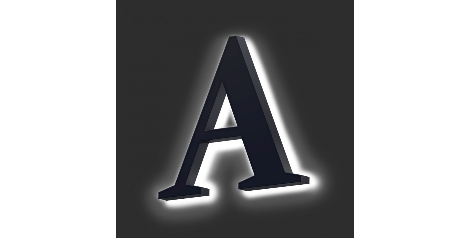 Lettres rétro-éclairées par LED de PVC | Lettre LED en relief