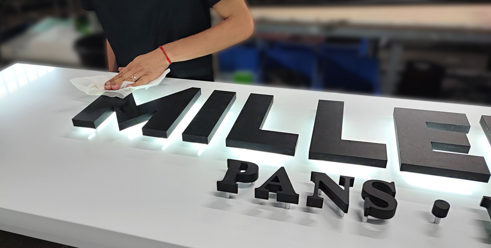 Lettres rétro-éclairées par LED de PVC | Lettre LED en relief